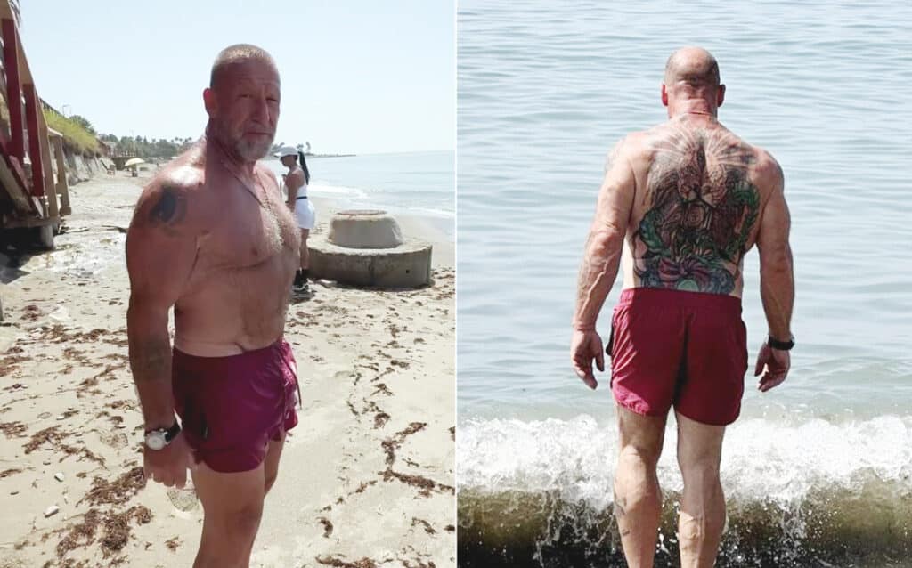 La légende du bodybuilding Dorian Yates montre un dos massif dans une ...